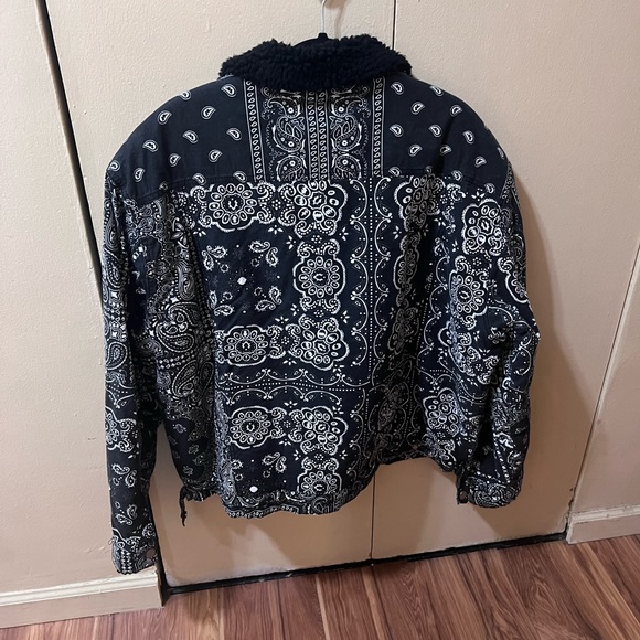 MNML | Jackets & Coats | Bandana Sherpa Trucker Jacket | Poshmark